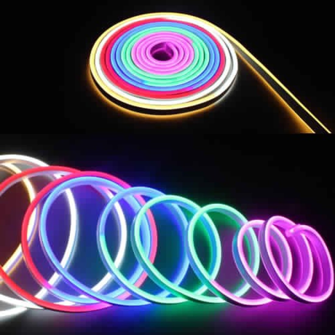 AtneP Plastic Neon Flex Flexible Frosted Ceiling Light