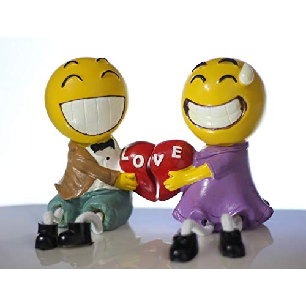 Lilone Smiley Faces Couple Showpiece Valentine Gift